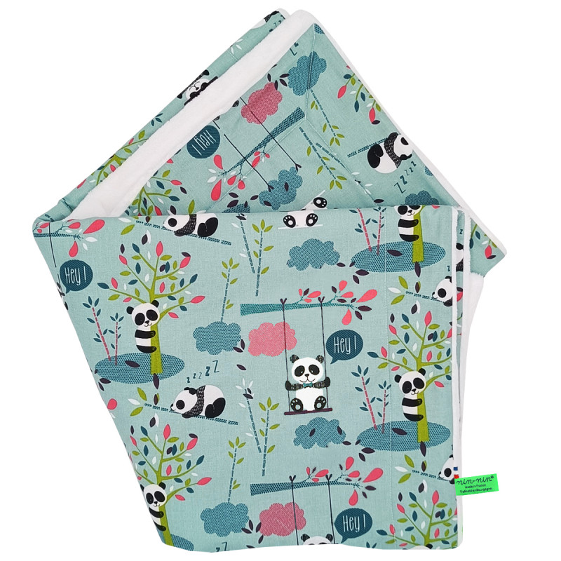 Peluche caja nacimiento + mantita personalizable Panda. Etiquette ...